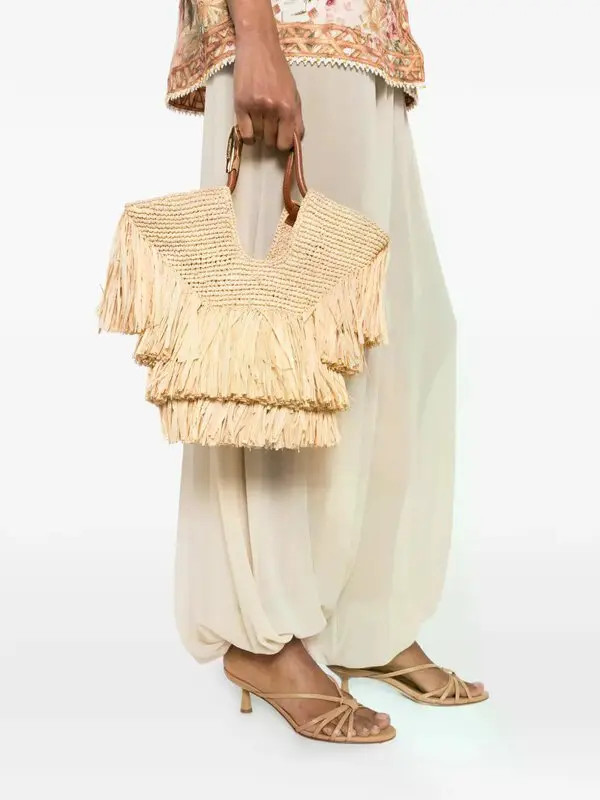 Zimmermann Small Goldentime Fringe Tote Bag