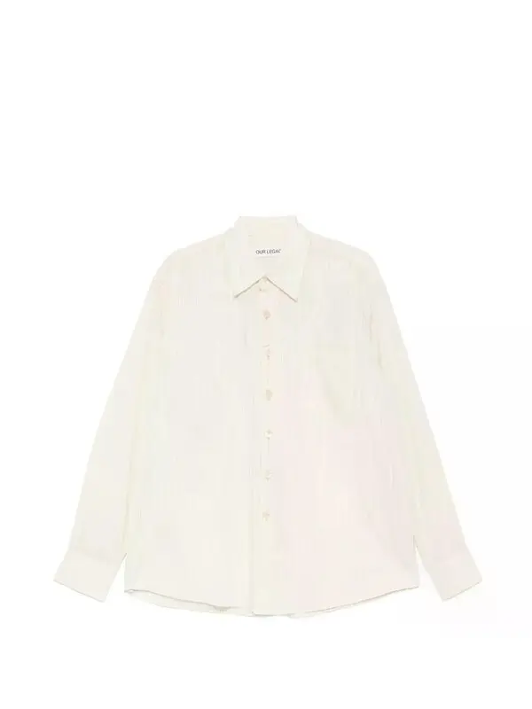 Our Legacy Above Pinstriped Shirt - Neutrals