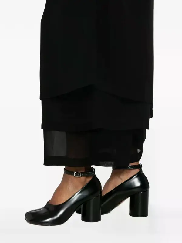 Comme Des Garçons Layered Sheer-panel Trousers