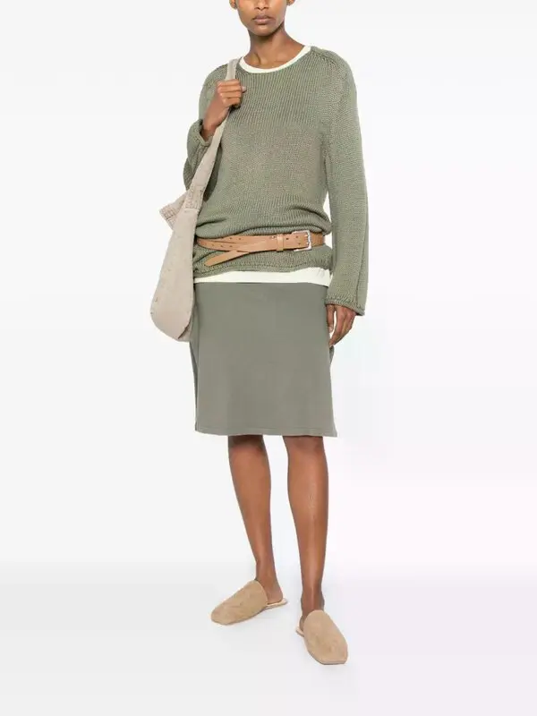 Our Legacy Shaker-stitch Knit Boat Neck Raglan Sleeve Top