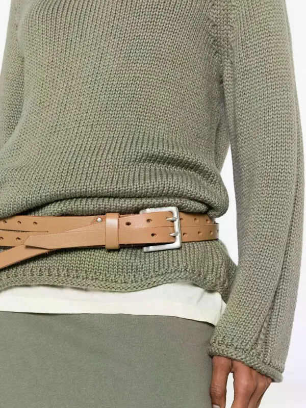 Our Legacy Shaker-stitch Knit Boat Neck Raglan Sleeve Top
