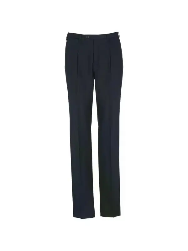 Incotex Pleated Straight-leg Trousers - Black
