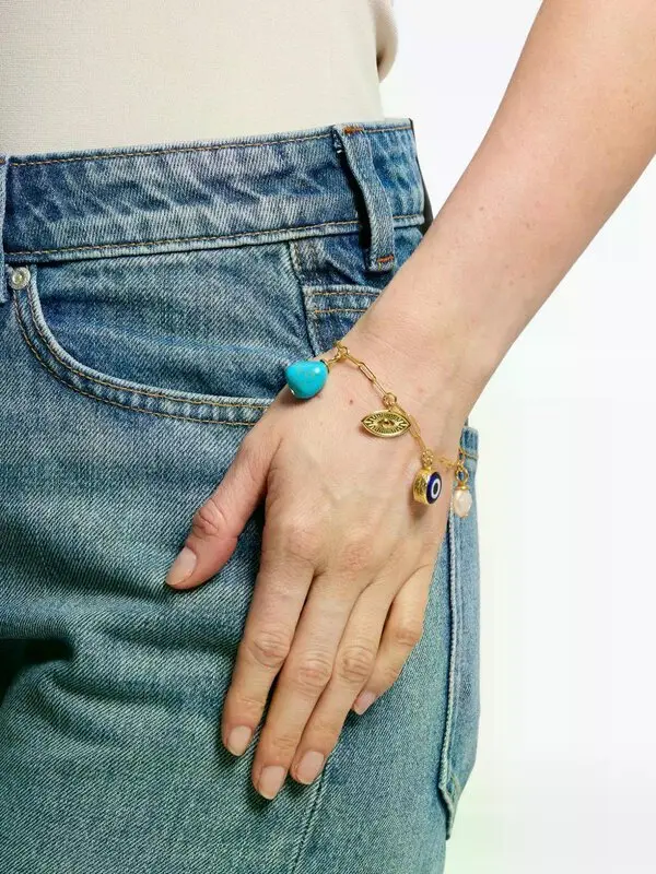 OTTOMAN HANDS Cornicello Evil Eye Charm Bracelet