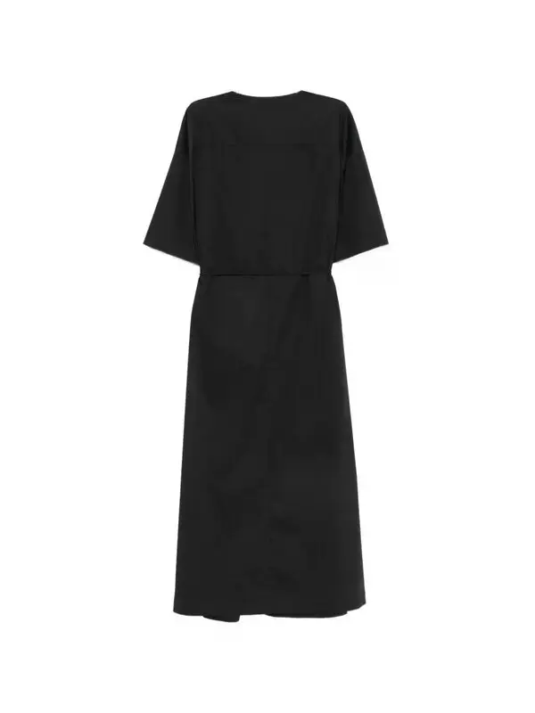 Aspesi Belted Short-sleeve Midi Shirt Dress