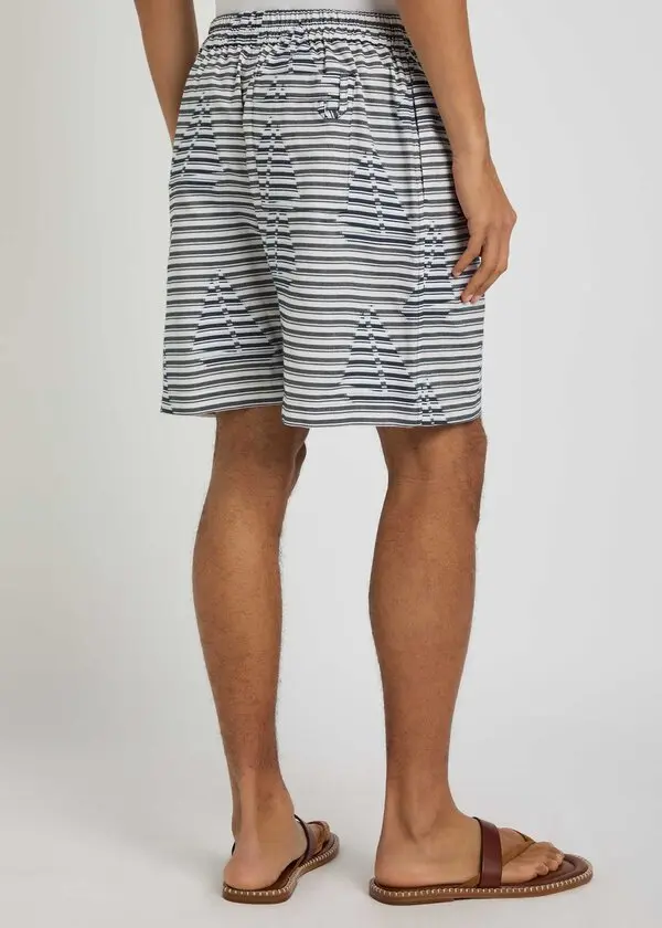 Jacquemus Le Short Caleçon Striped Jacquard Cotton Shorts - Multicoloured
