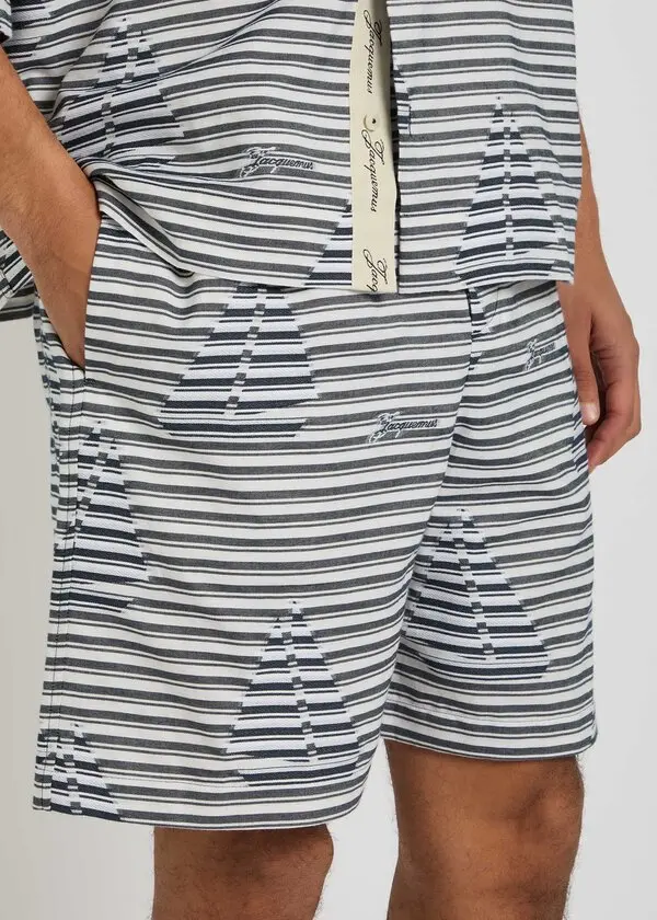 Jacquemus Le Short Caleçon Striped Jacquard Cotton Shorts - Multicoloured