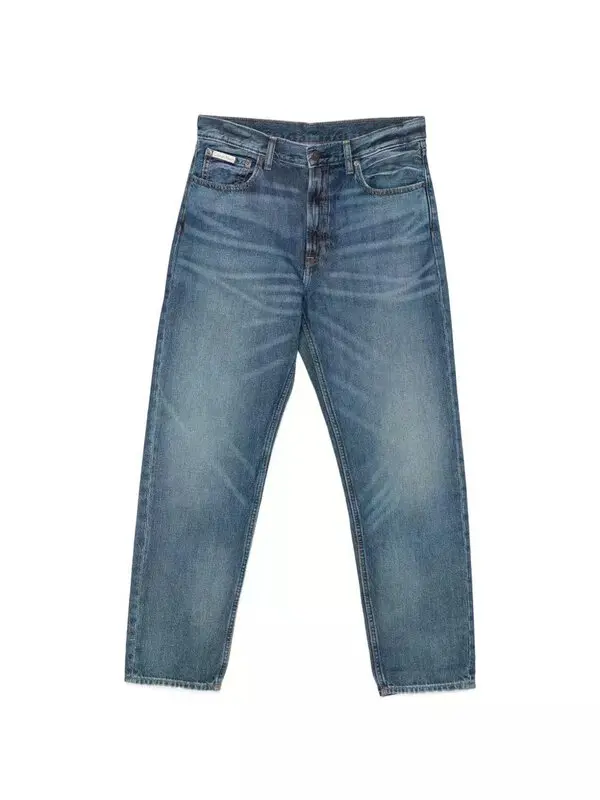 Calvin Klein Whiskered Logo Patch Jeans
