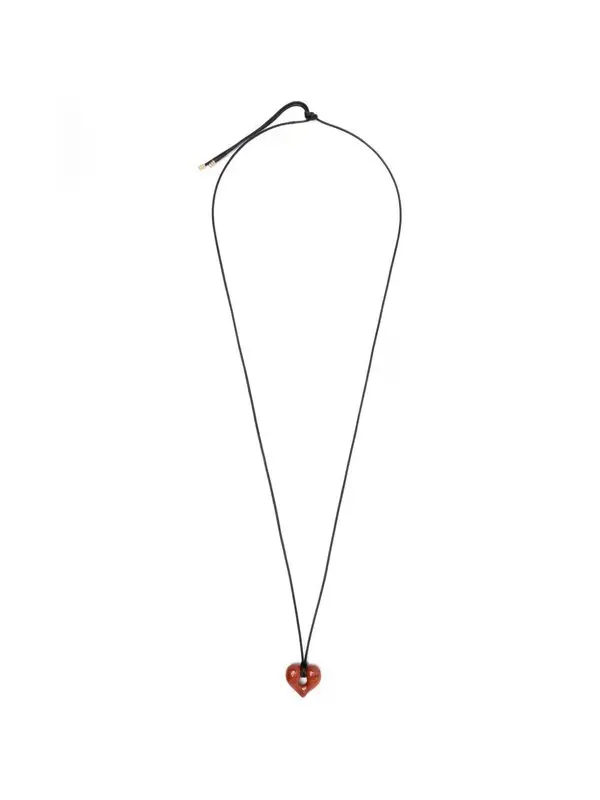 MISSOMA Molten Heart Gemstone Pendant Necklace - Brown