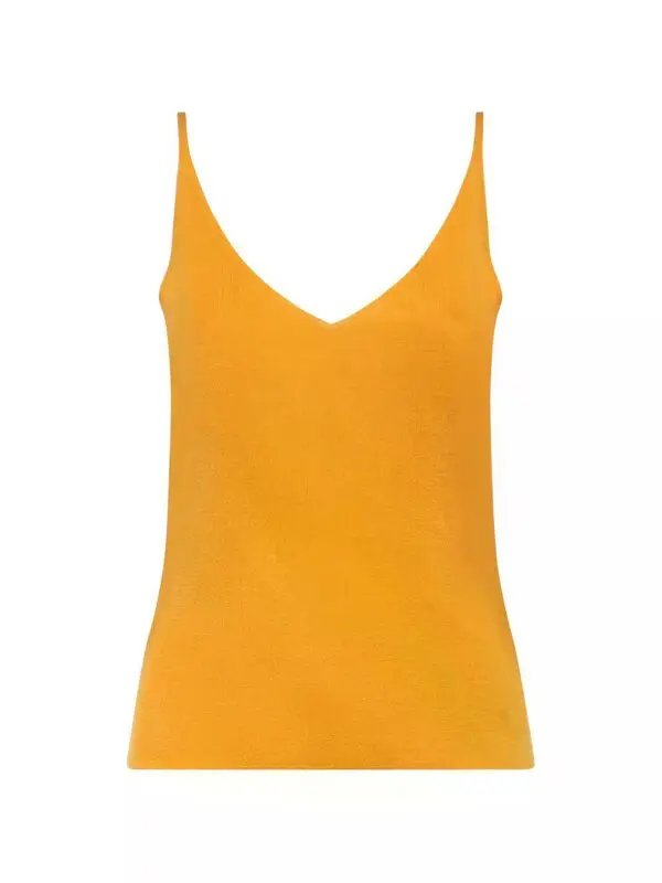 Loro Piana V-neck Knitted Top - Orange