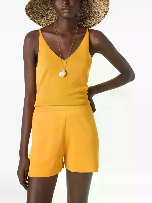 Loro Piana V-neck Knitted Top - Orange