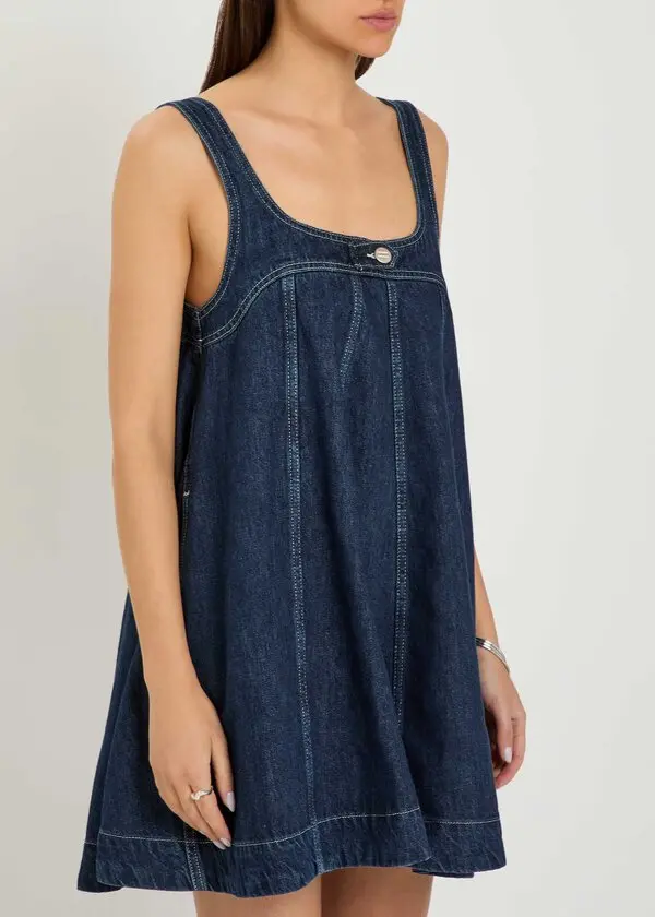 DAMSON MADDER Immy Panelled Denim Mini Dress