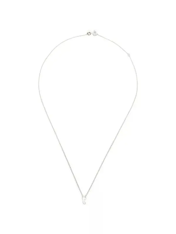 Le Gramme Alphabet Pendant Necklace - Silver