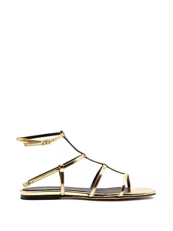 JULIE DEE Metallic-effect Strappy Sandals