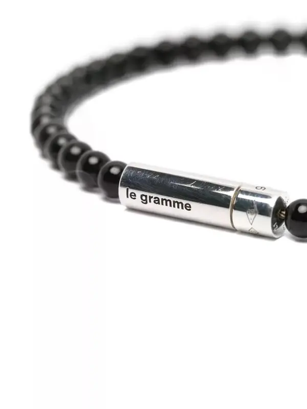 Le Gramme Onyx Beads Bracelet