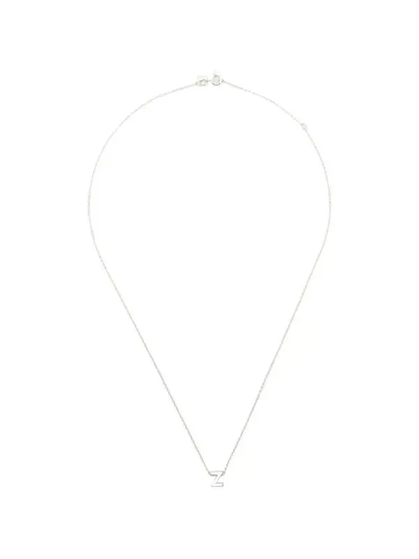 Le Gramme Alphabet Necklace - Silver