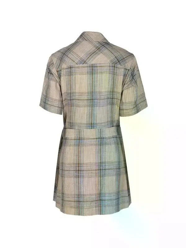 Simkhai Beige Plaid Shirt Dress - Neutrals