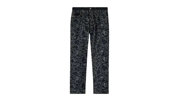 OVO X Bape Neon 1st Camo Denim Pant