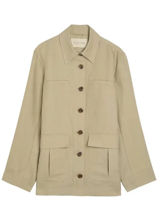 HEIRLOME Linen Barn Jacket - Sage