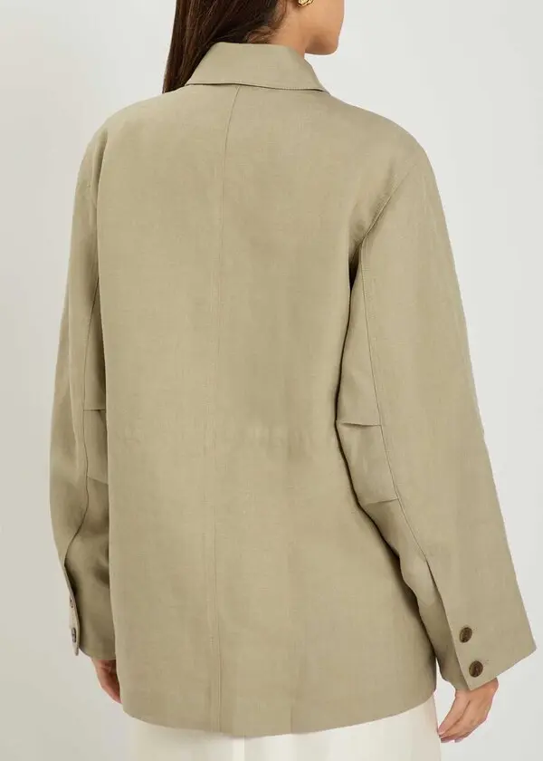 HEIRLOME Linen Barn Jacket With Classic Collar