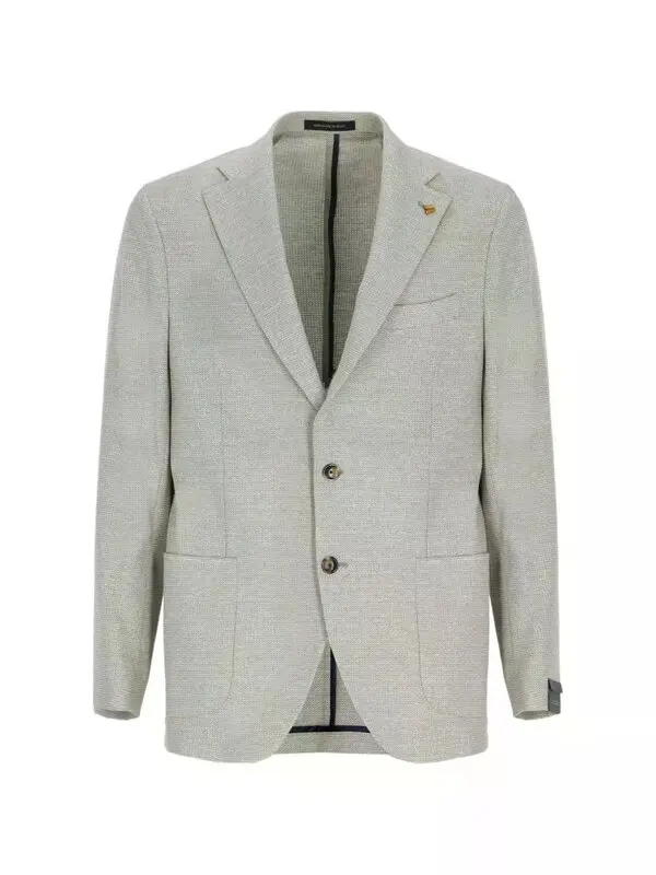 LATORRE Micro-pattern Cotton Blazer - Green