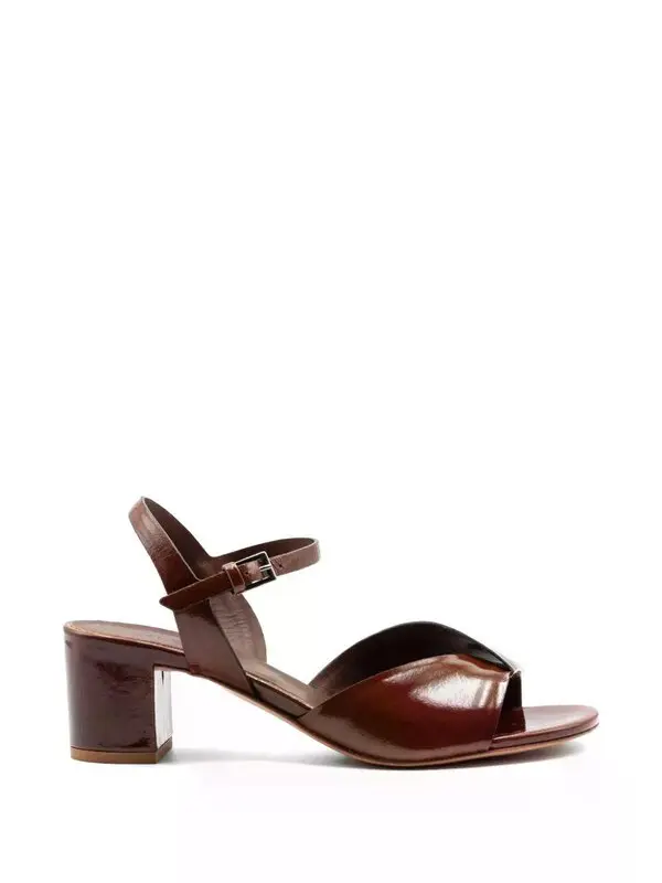 DEL CARLO Betty Crossover-strap Block-heel Sandals