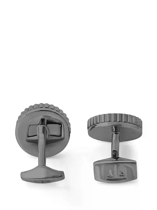 Tateossian Rotating Trinity Crystal-embellished Gear-edge Cufflinks