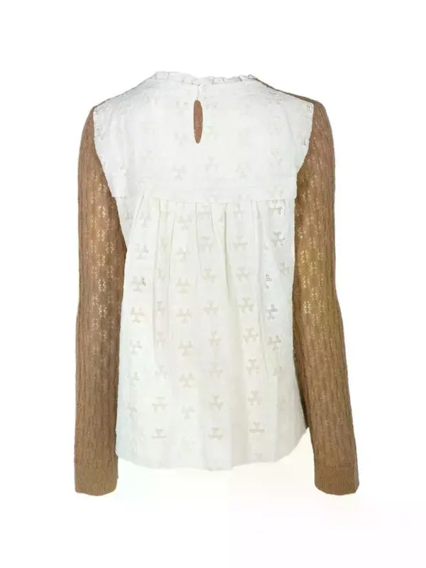 Sea Contrast-back Sweater