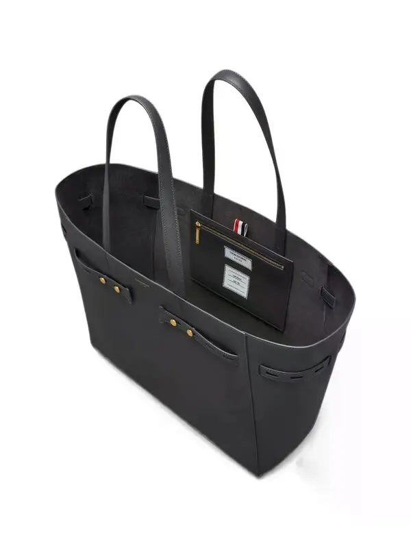 Thom Browne Mr. Thom Leather Tote Bag - Black