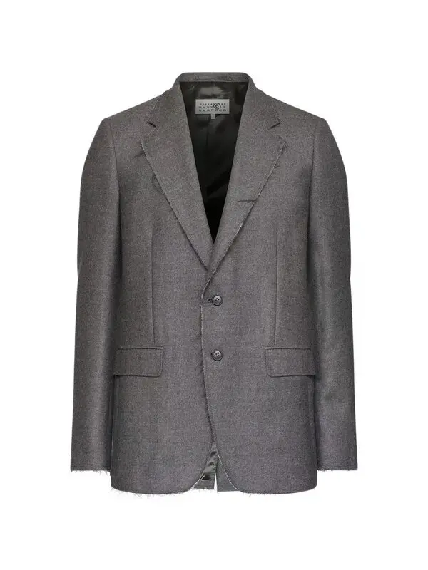 MAISON MARGIELA Frayed Edge Blazer - Grey