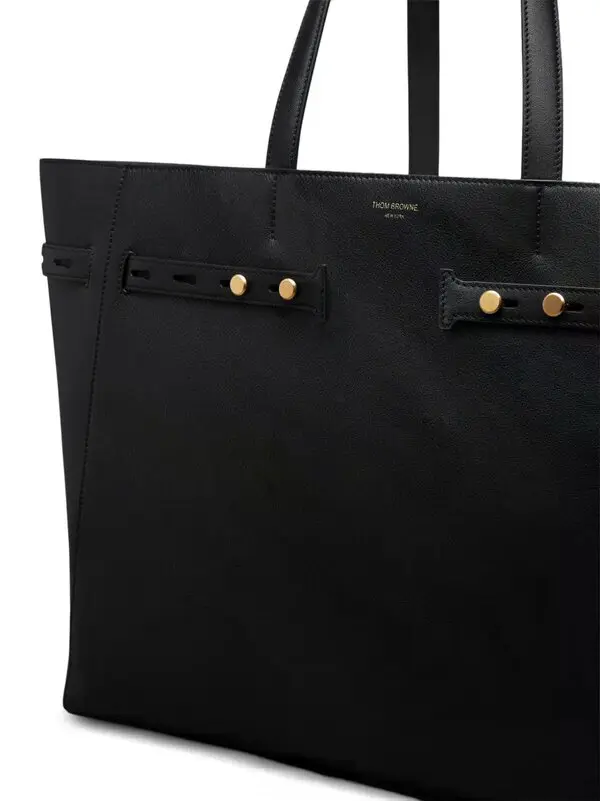 Thom Browne Mr. Thom Leather Tote Bag - Black