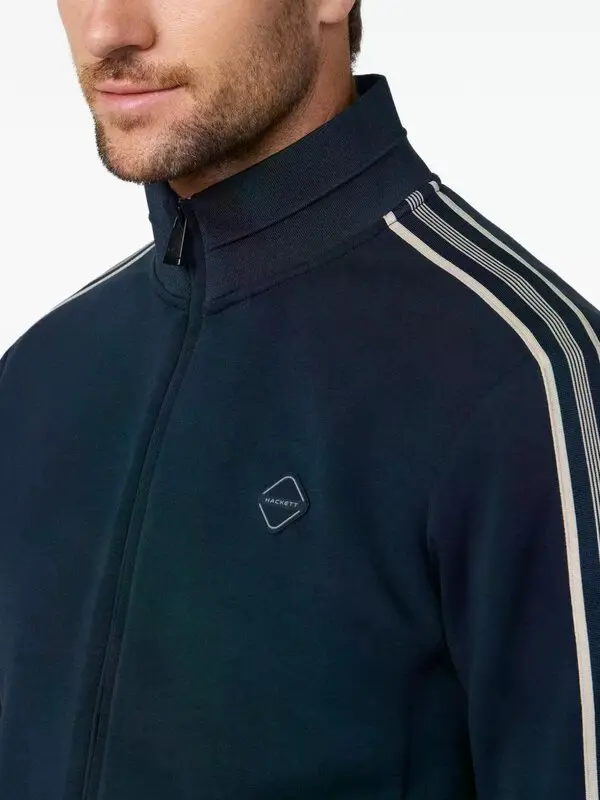 HACKETT Tape Detail Zip-up Sweatshirt