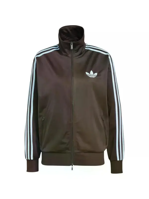 Adidas Logo Embroidered Stripe Detail Jacket - Grey