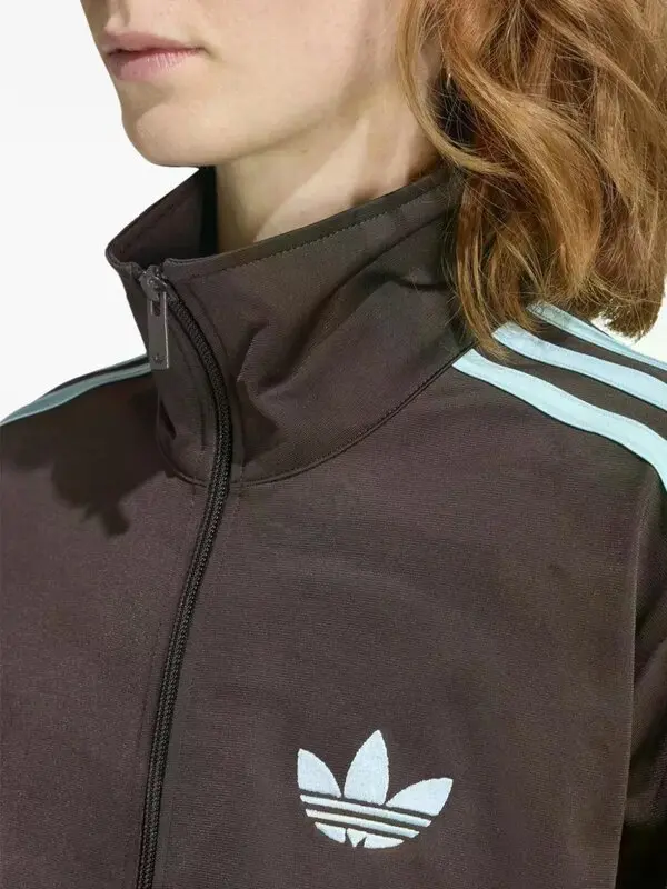 Adidas Logo Embroidered Stripe Detail Jacket