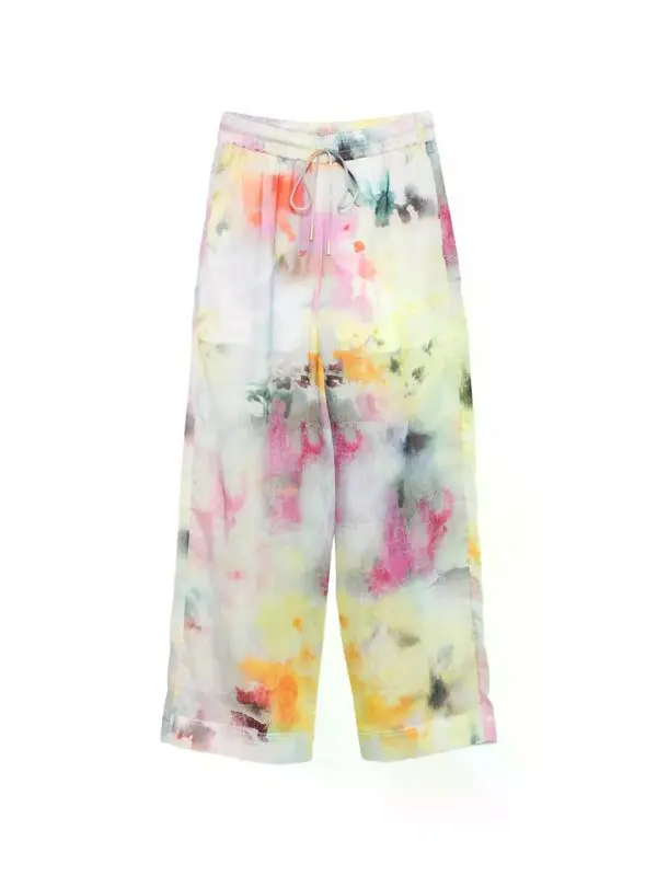 Aje Adina Floral-print Trousers - Grey