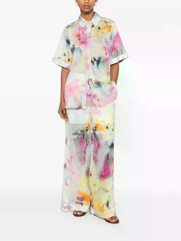 Aje Adina Floral-print Trousers