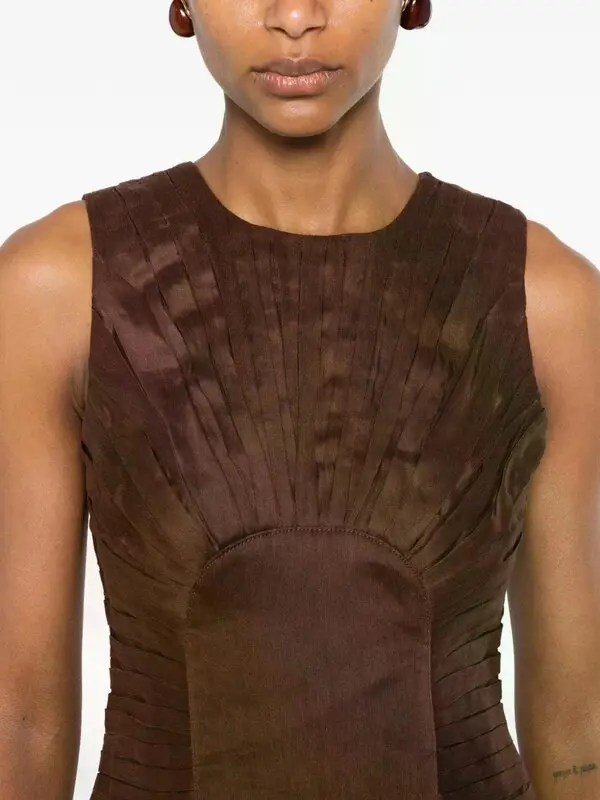 Aje Medea Pleated-bodice Dress