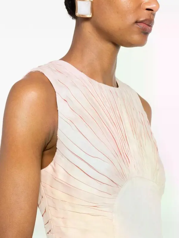 Aje Medea Pintucked Sleeveless Dress