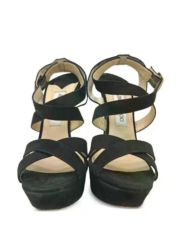 JIMMY CHOO Louise Crisscross Platform Sandals
