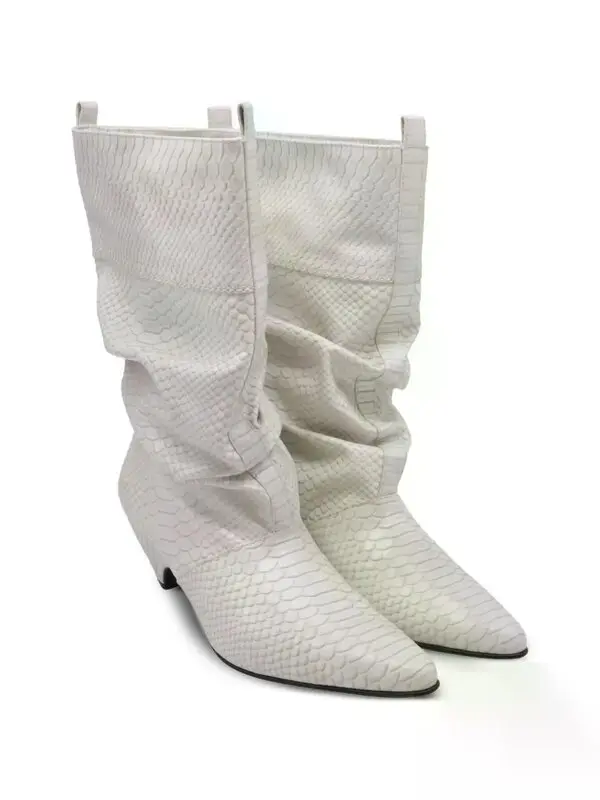 Stella McCartney Snakeskin-embossed Mid-calf Boots