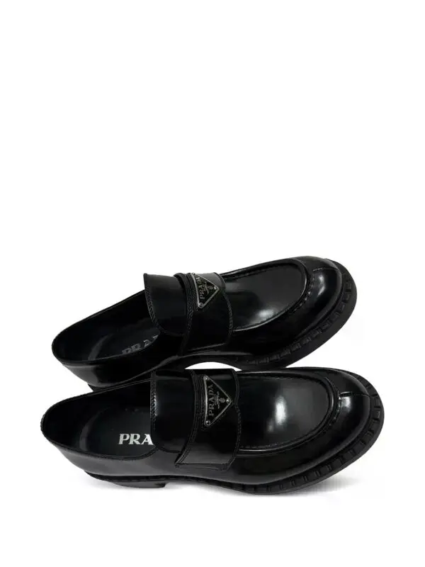 Prada Brushed Leather Loafers