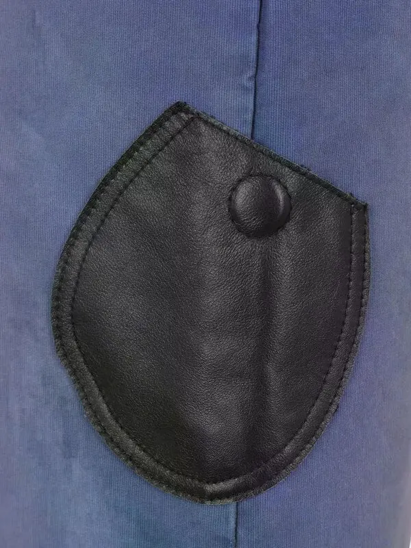 NAMACHEKO Leather-patch Turn-up Trousers