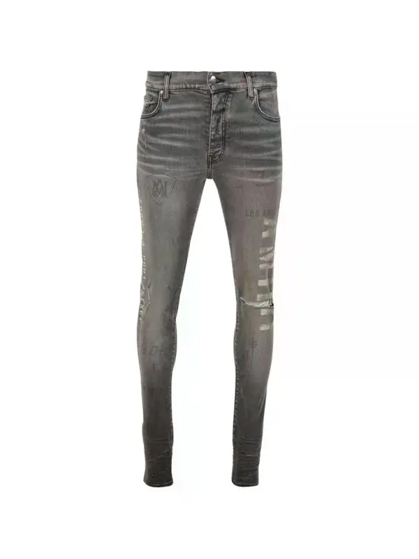 Amiri Military Stencil Jeans - Grey