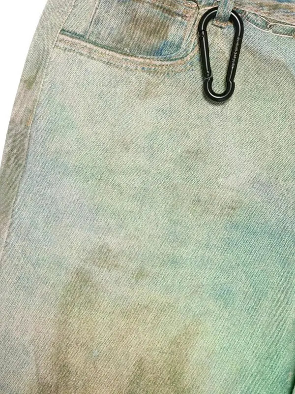 ACUPUNCTURE 1993 Denim Distressed Chain-link Shorts
