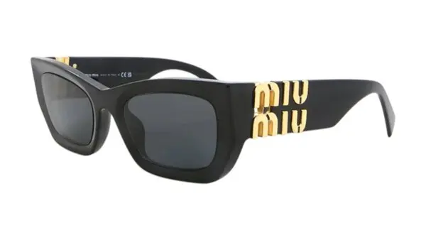 Miu Miu Flurry Logo Plaque Sunglasses - Black