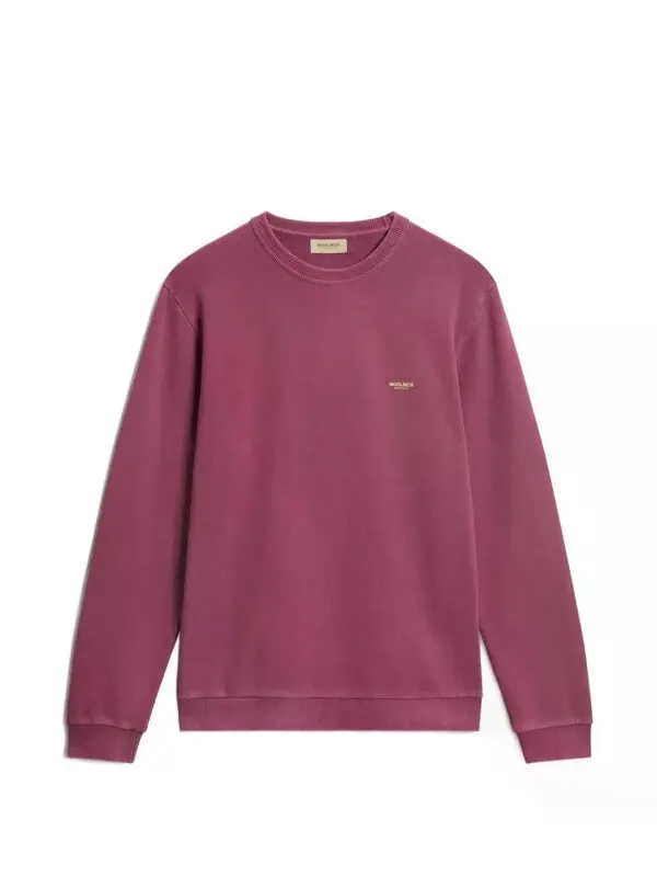 Woolrich Garment-dyed Logo Print Sweater - Red