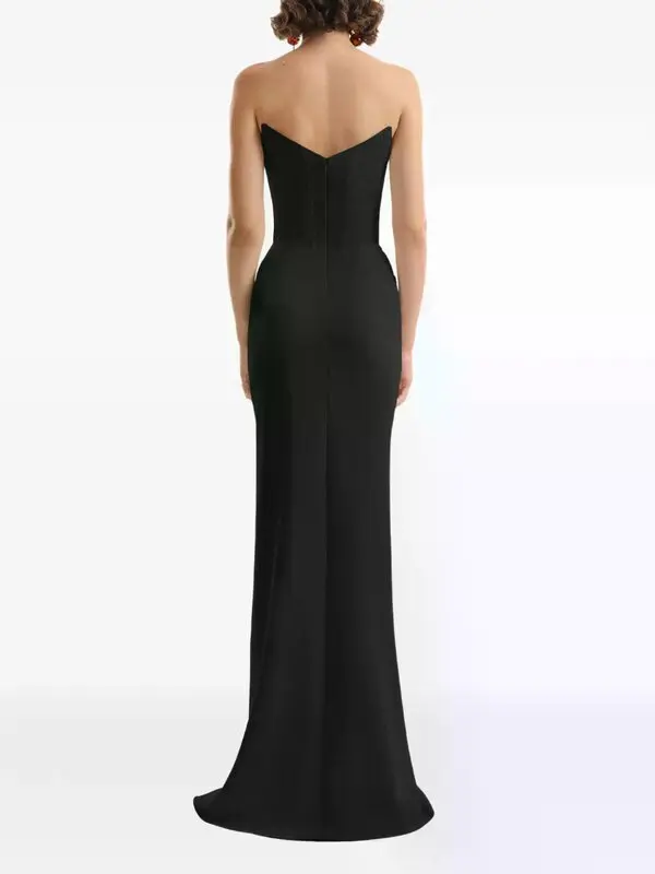 GEMY MAALOUF Strapless Sweetheart Neck Corset Dress With Draping