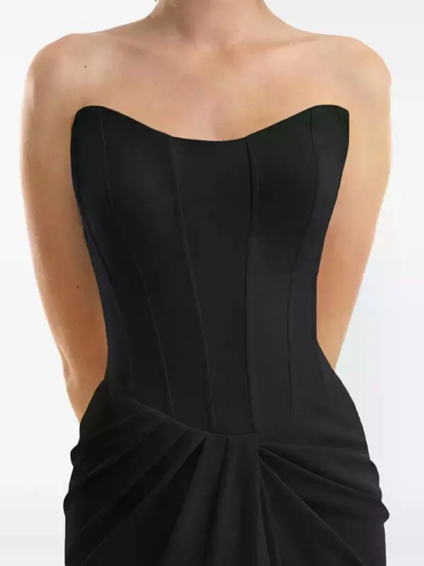 GEMY MAALOUF Strapless Sweetheart Neck Corset Dress With Draping