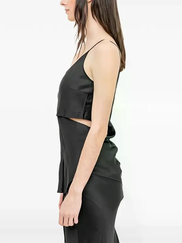 Andrea Ya'aqov Satin Cut-out Tank Top