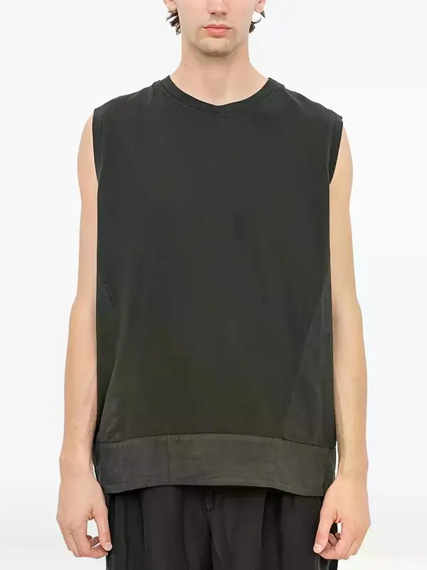 Andrea Ya'aqov Panelled Sleveless T-shirt - Black
