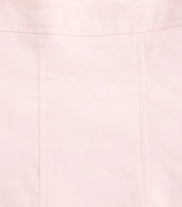 Theory Linen-blend Square-neck Midi Dress